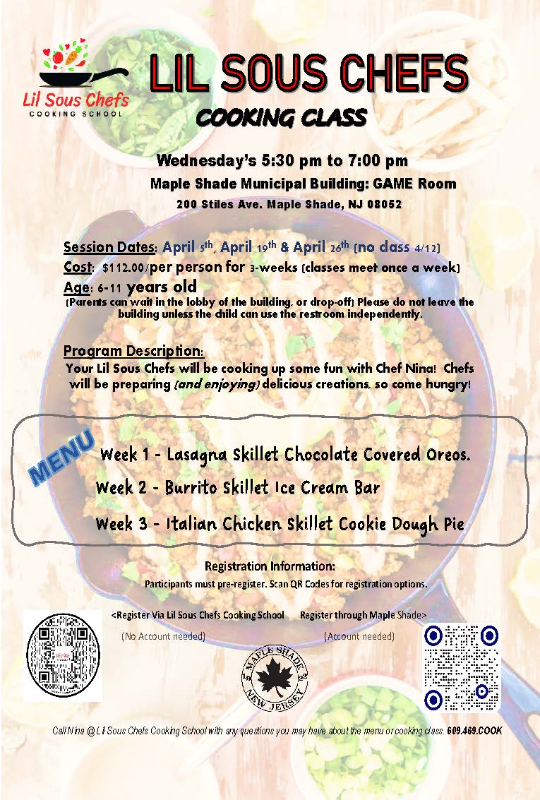 April 3 week Series – Lil Sous Chefs Cooking School | Fun Cooking ...