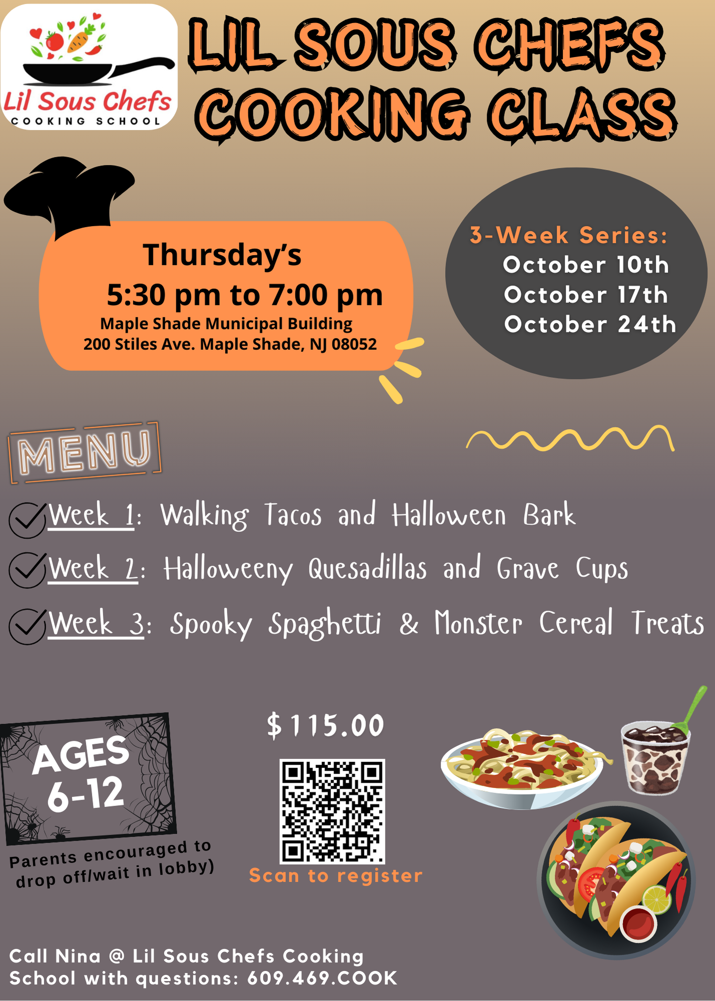 Halloween 3 week Series – Lil Sous Chefs Cooking School | Fun Cooking ...